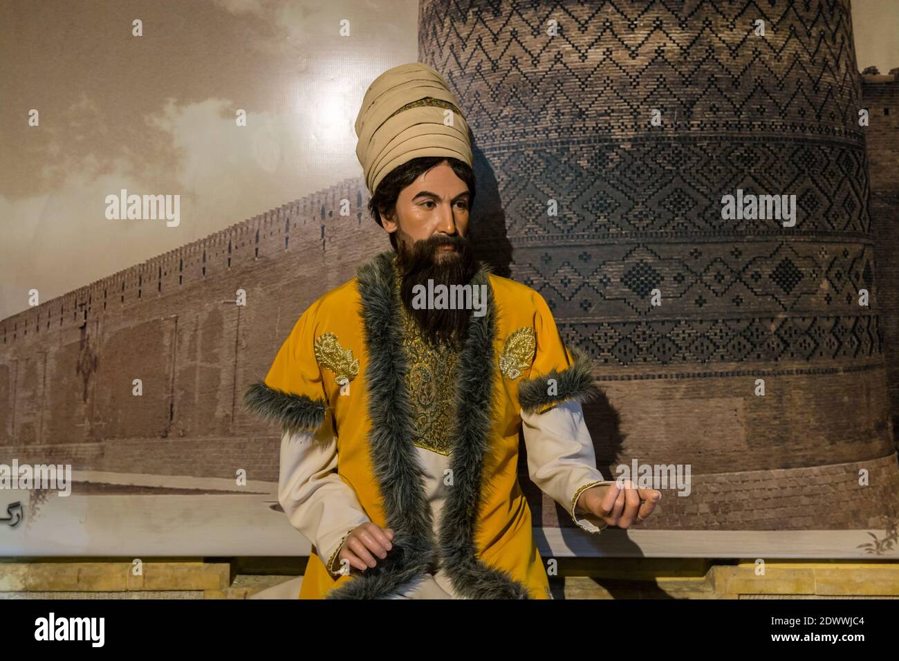 Figure of Mohammad Karim Khan Zand in Zinat ol-Molk House, architect of ...