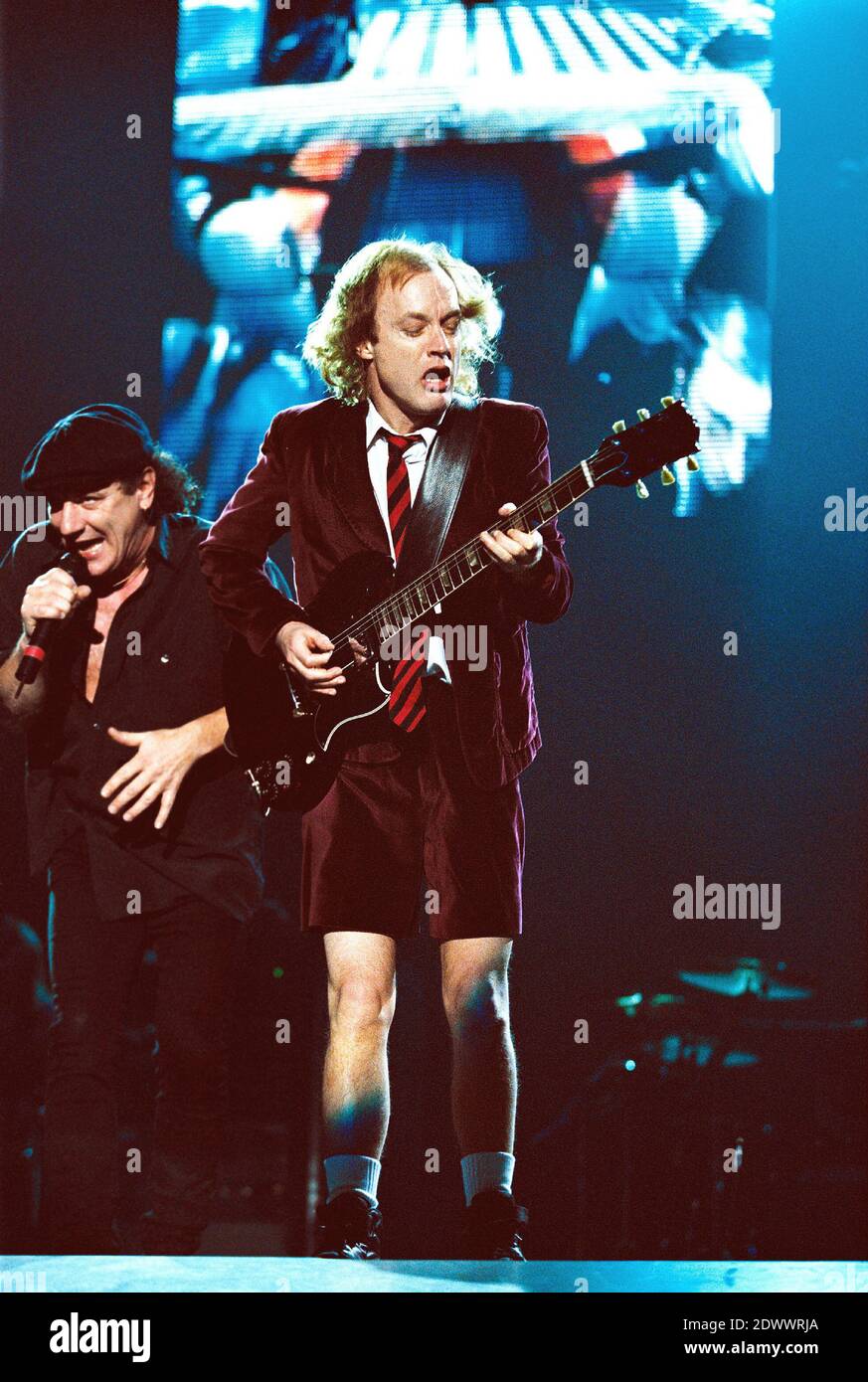 AC/DC in concert at the Birmingham NEC, UK. 28th November 2000 Stock ...