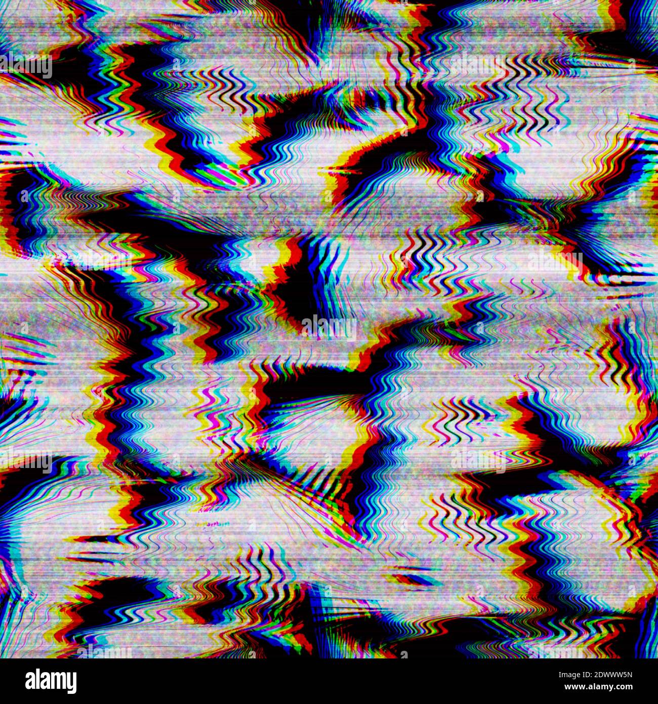 Seamless techno glitch tropical RGB computer noise Stock Photo - Alamy