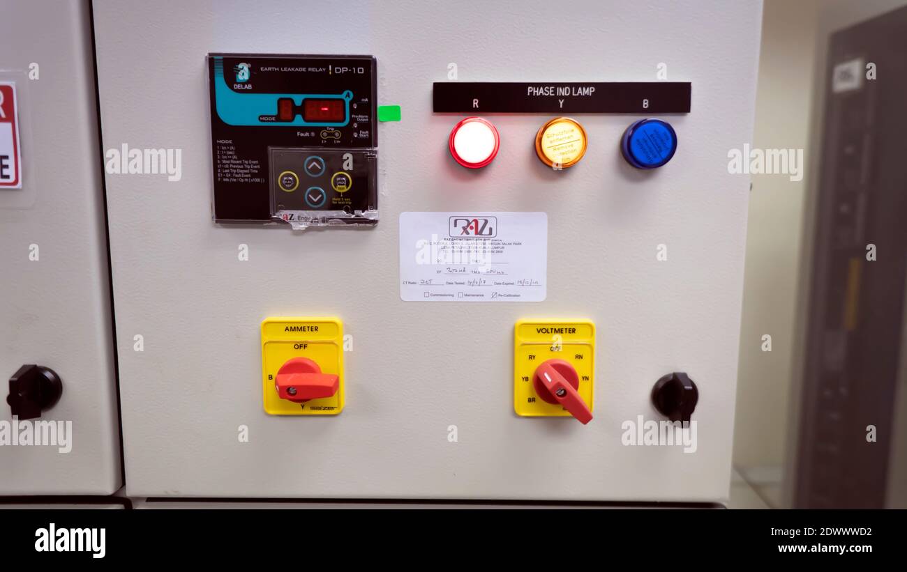 Rawang,Selangor, Malaysia, 23rd December 2020- Electrical control panel ...