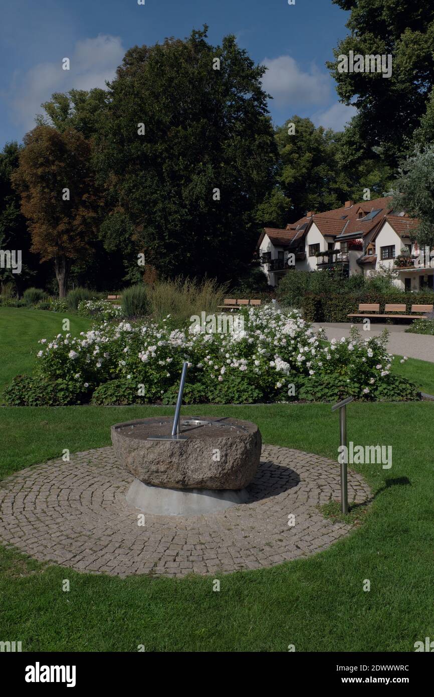 Contemporary sundial in Kladow Stock Photo - Alamy