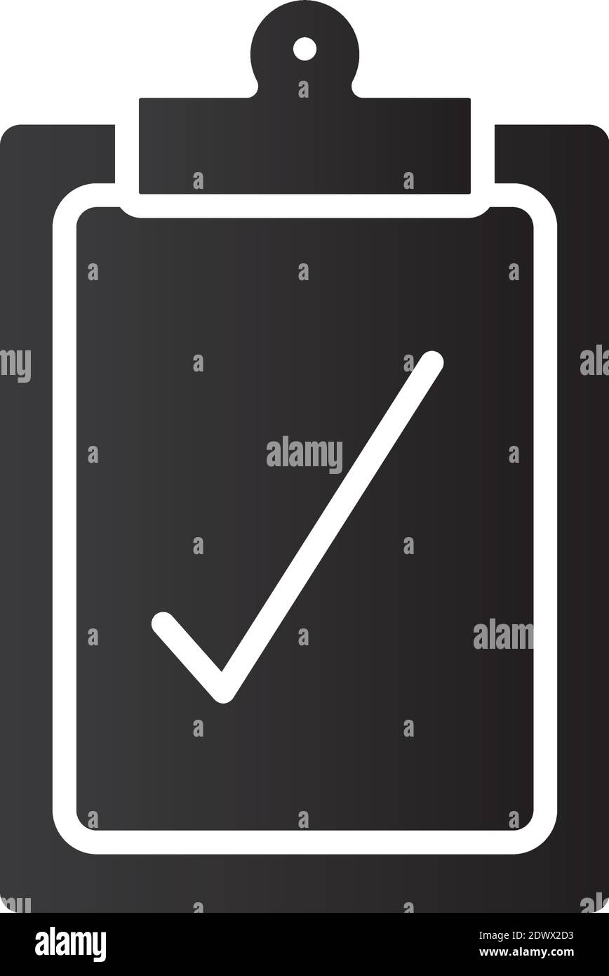 checklist clipboard document silhouette style vector illustration ...