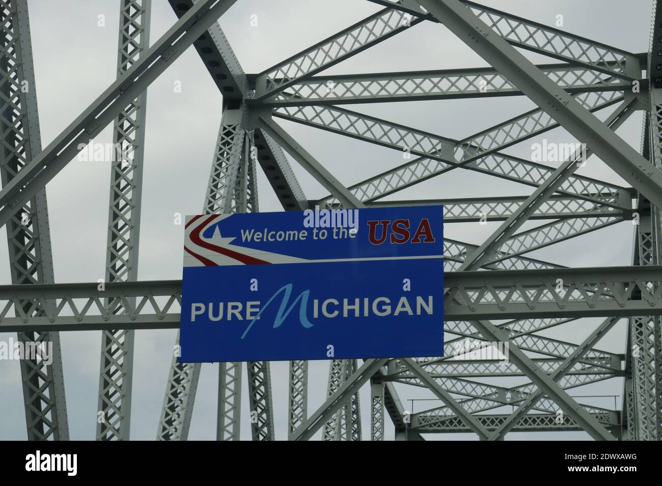 Port Huron USA, October 6 2019: Editorial photo of a Welcome to Pure ...