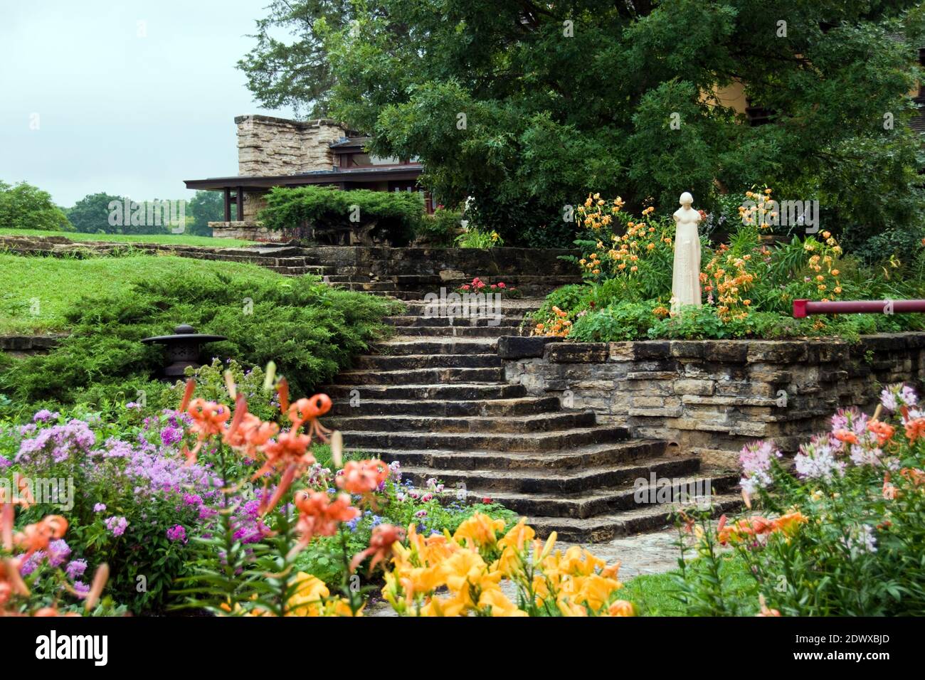 The gardens of Taliesin, the estate of American architect Frank Lloyd ...