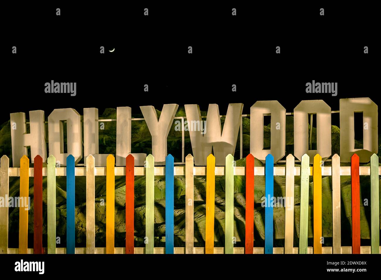 HOLLYWOOD sign from global village Dubai, It has featured as the ...