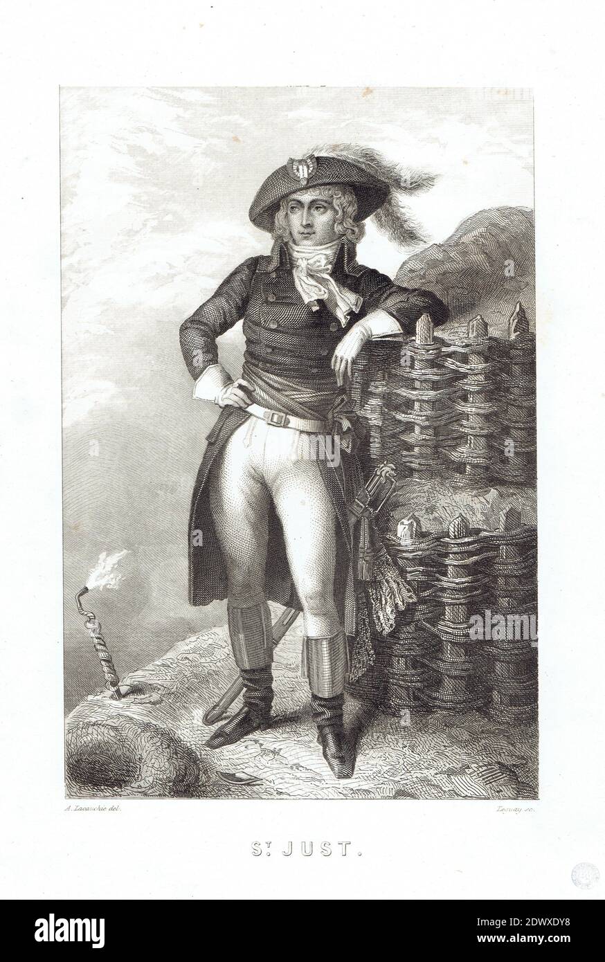 Saint Just, conventionnel et représentant du peuple en mission Stock ...