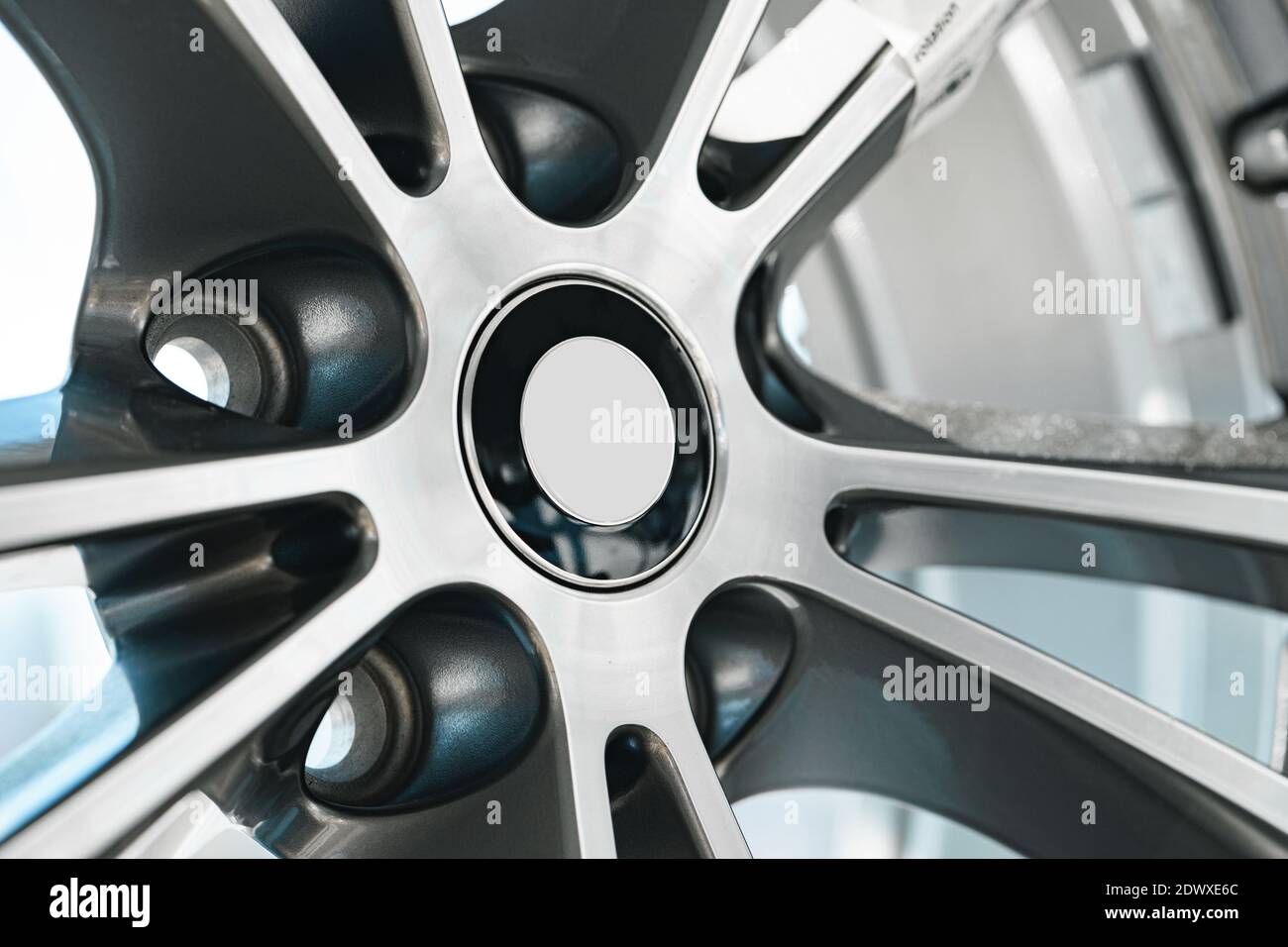 Aluminium rim of luxury car wheel close up Stock Photo - Alamy