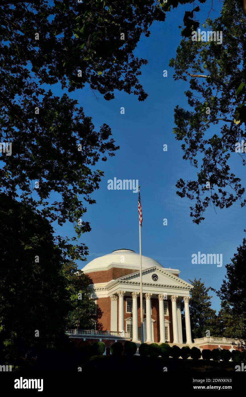 The Rotunda, University of Virginia. Charlottesville, VA, USA Stock ...