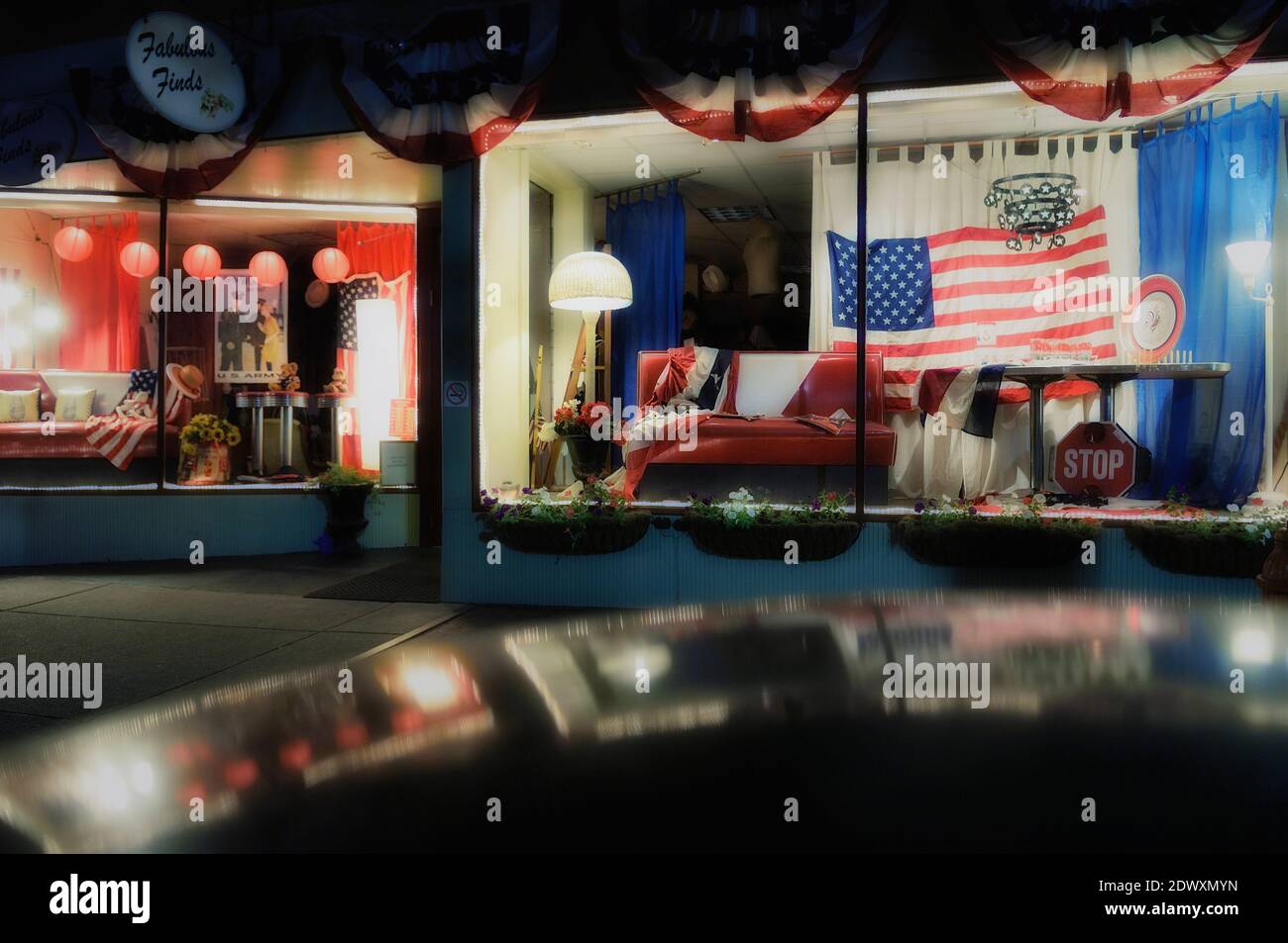 Shopfront and window display of a second-hand shop boutique in Old town ...