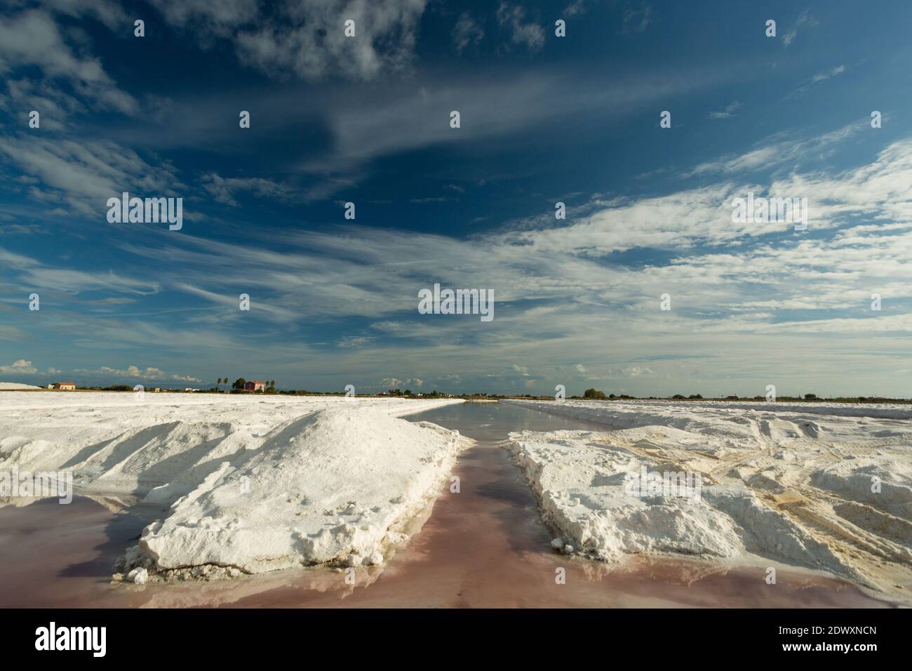 Nature reserve Saline Margherita di Savoia, Apulia, Italy Stock Photo ...