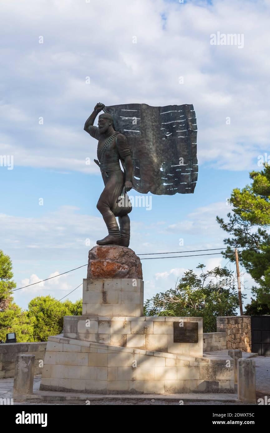 Statue of Spyros Kayales, Venizelos Graves Park on Prophet Elias hill ...