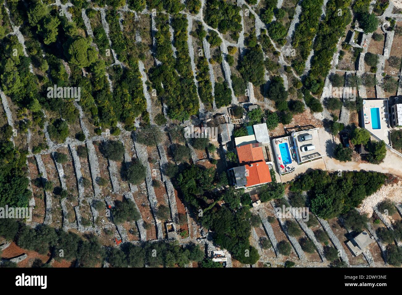 Aerial view of Korcula island, Adriatic Sea, Croatia Stock Photo - Alamy