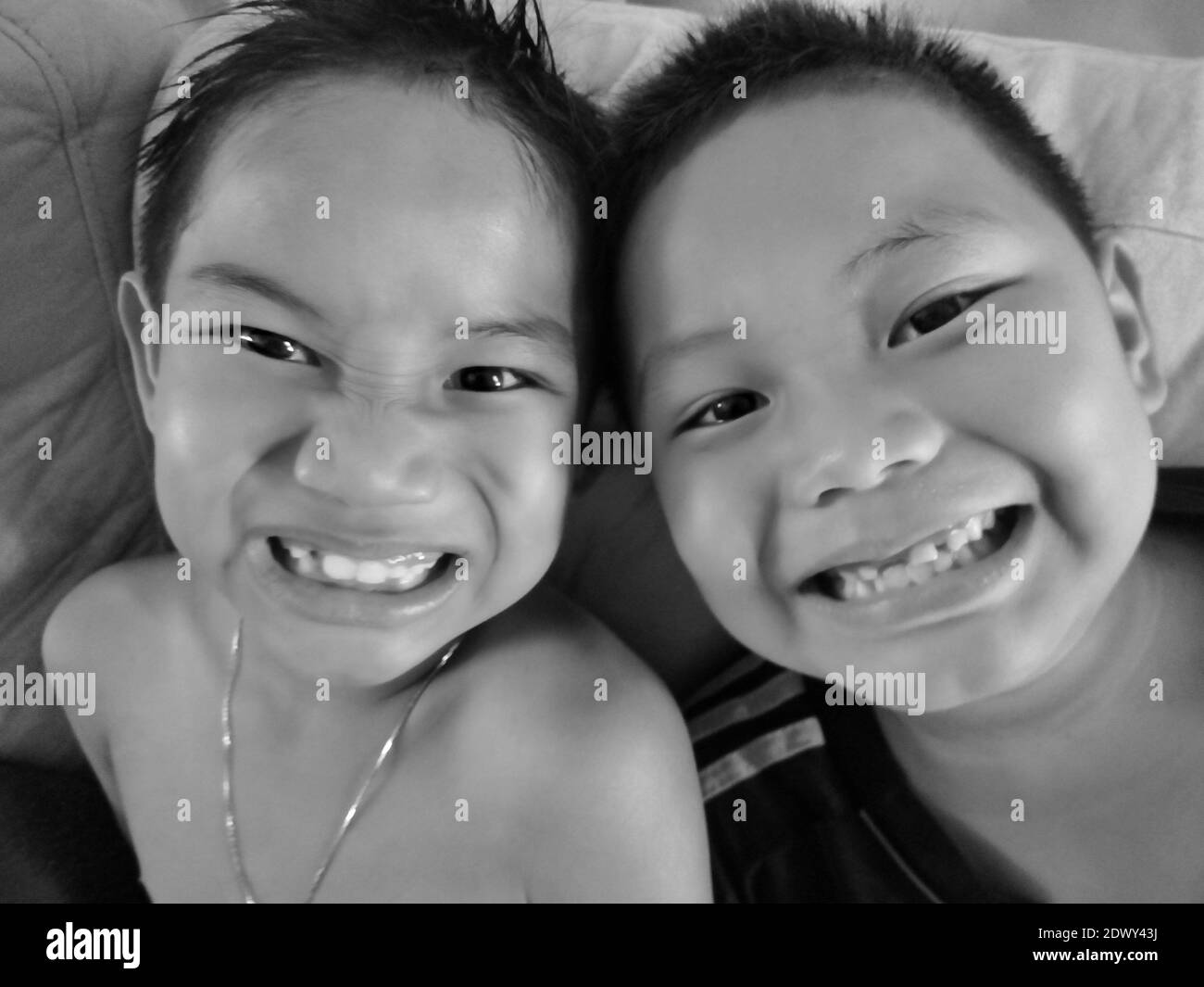 Indian two brothers Black and White Stock Photos & Images - Alamy
