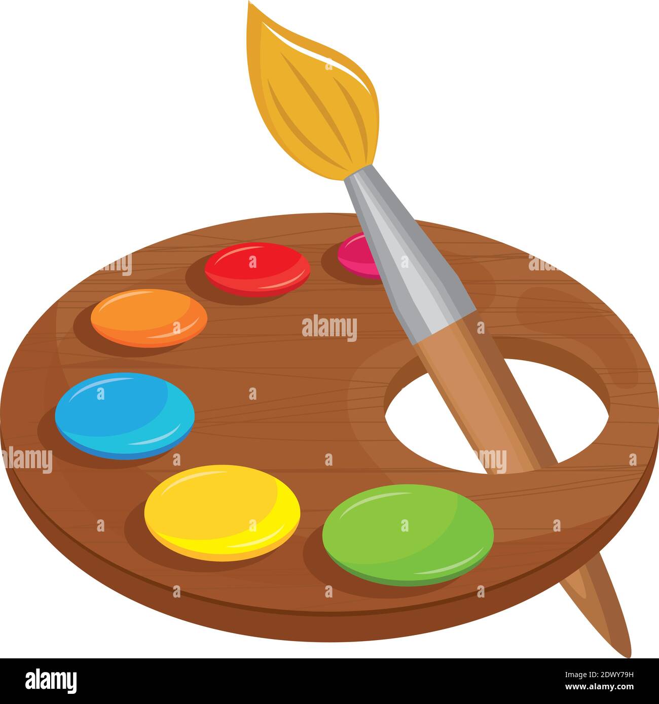 paint palette school supply icon Stock Vector Image & Art - Alamy