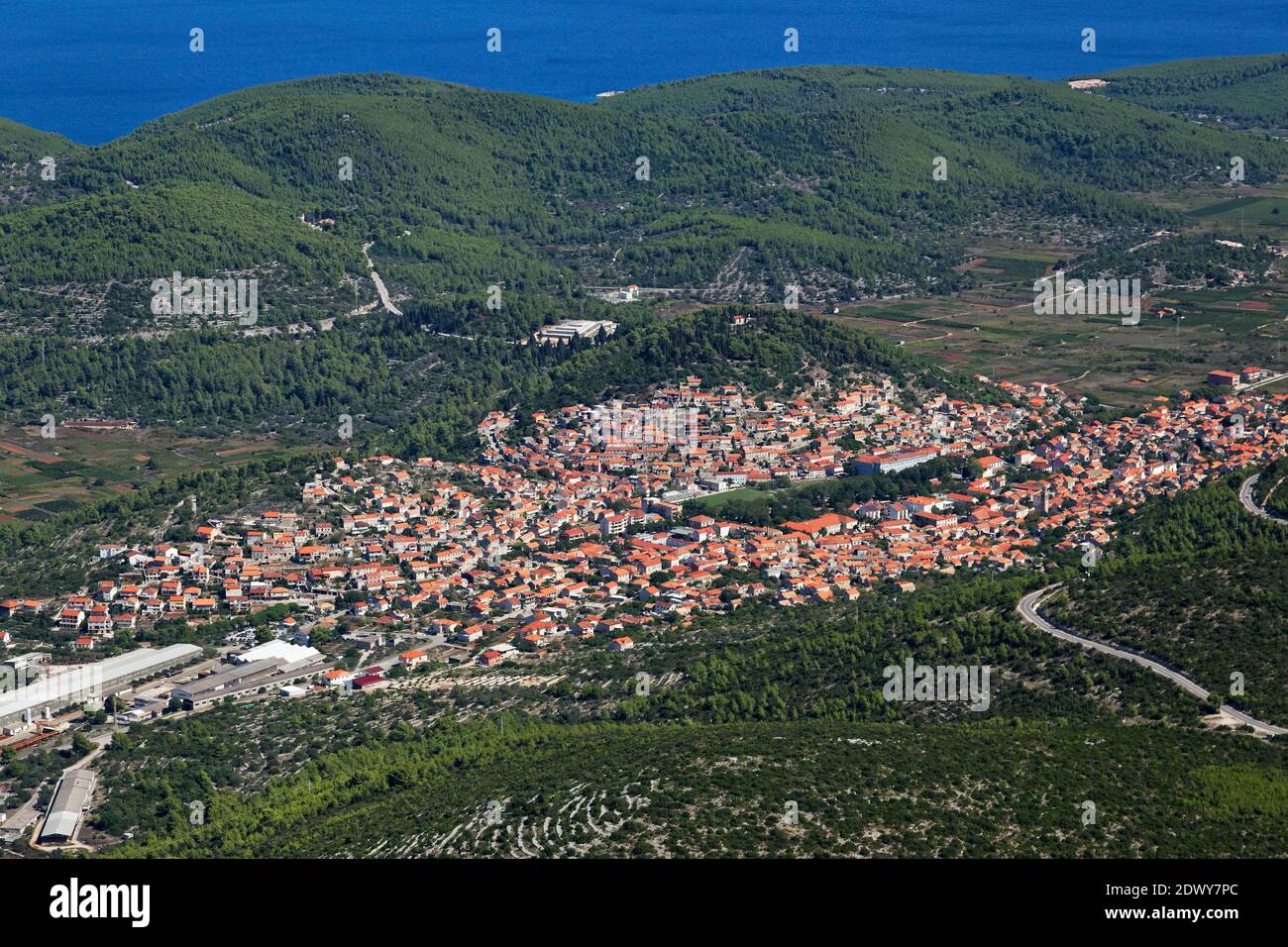 Coastline of Korcula island, Adriatic Sea, Croatia Stock Photo - Alamy