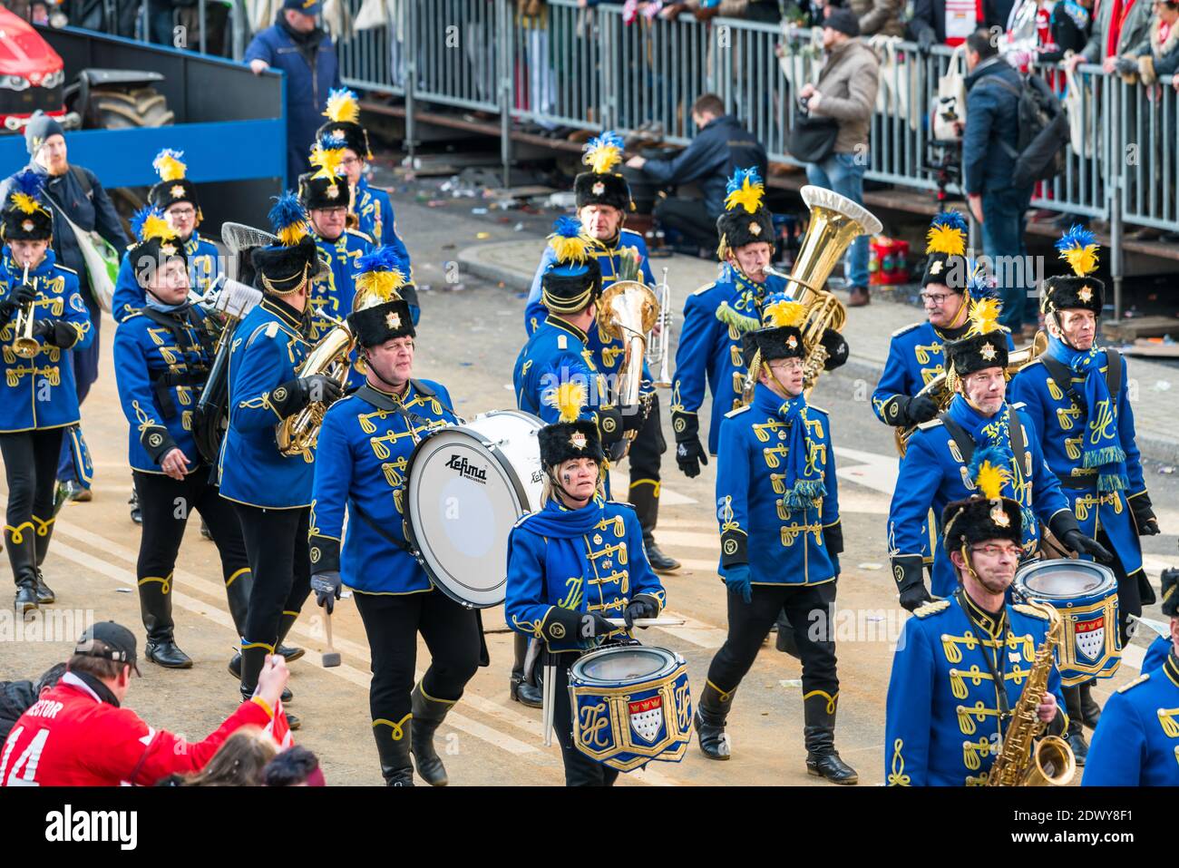 Cologne, Germany - February 12, 2018 : Unidentified people in the ...