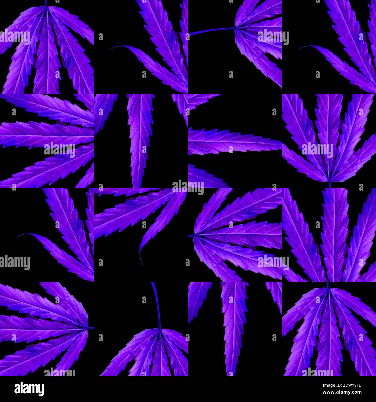 abstract marijuana night color leaf background seamless pattern Stock ...