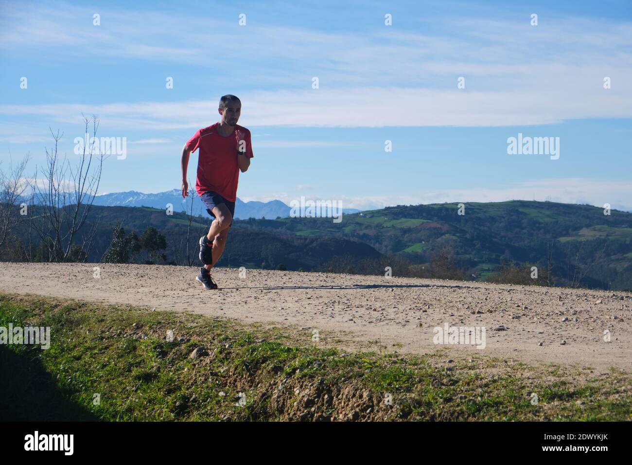 Man practicing running hi-res stock photography and images - Alamy