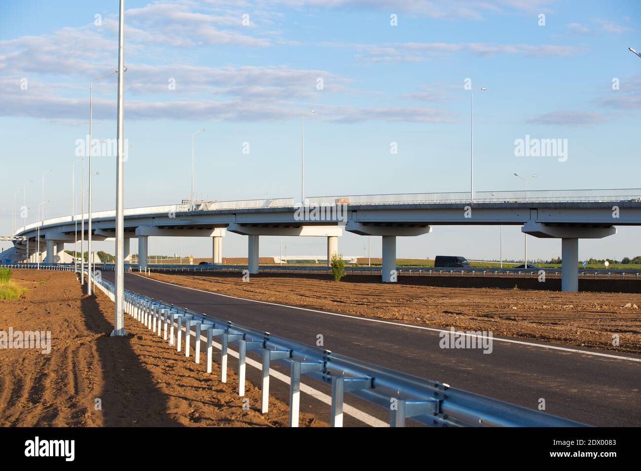 Construction of a bridge and new roads Stock Photo - Alamy