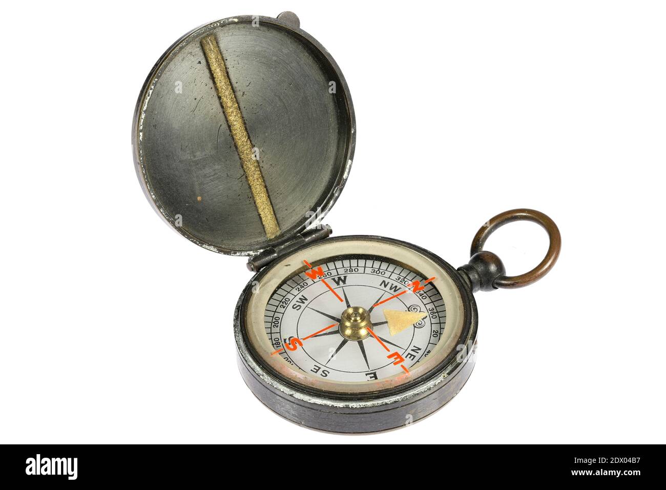 portable compass isolated on white background Stock Photo - Alamy