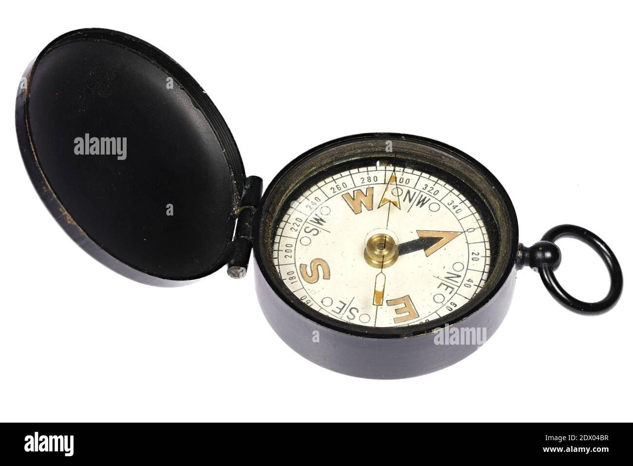 portable compass isolated on white background Stock Photo - Alamy