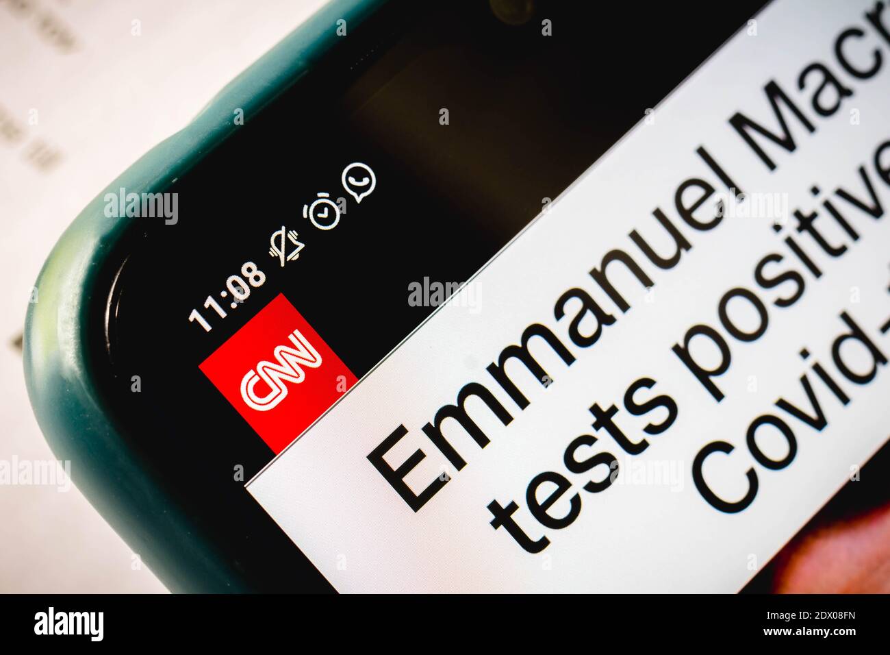 In this photo illustration the close-up of the CNN website seen ...