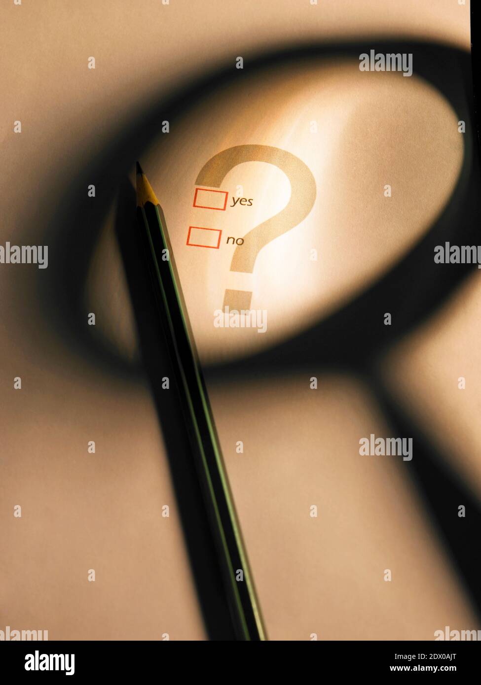 Magnifying checklist hi-res stock photography and images - Alamy