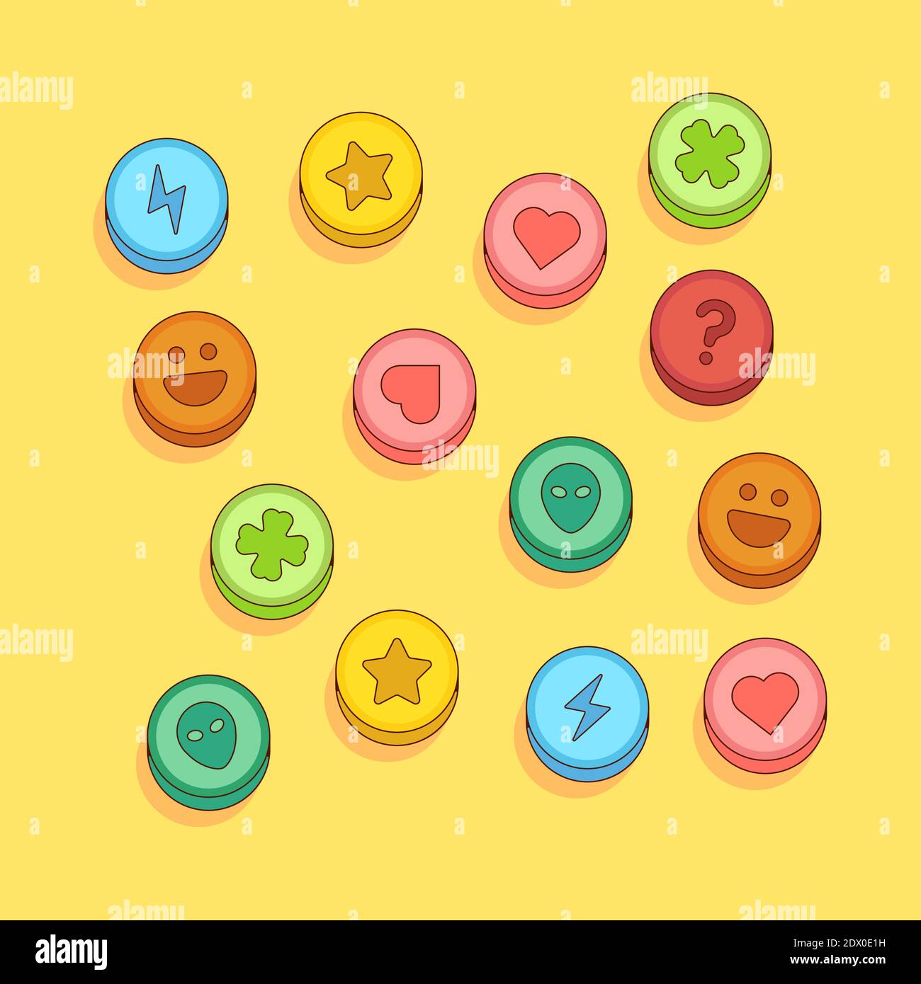 Colorful ecstasy pillls vector illustration isolated Stock Vector Image ...