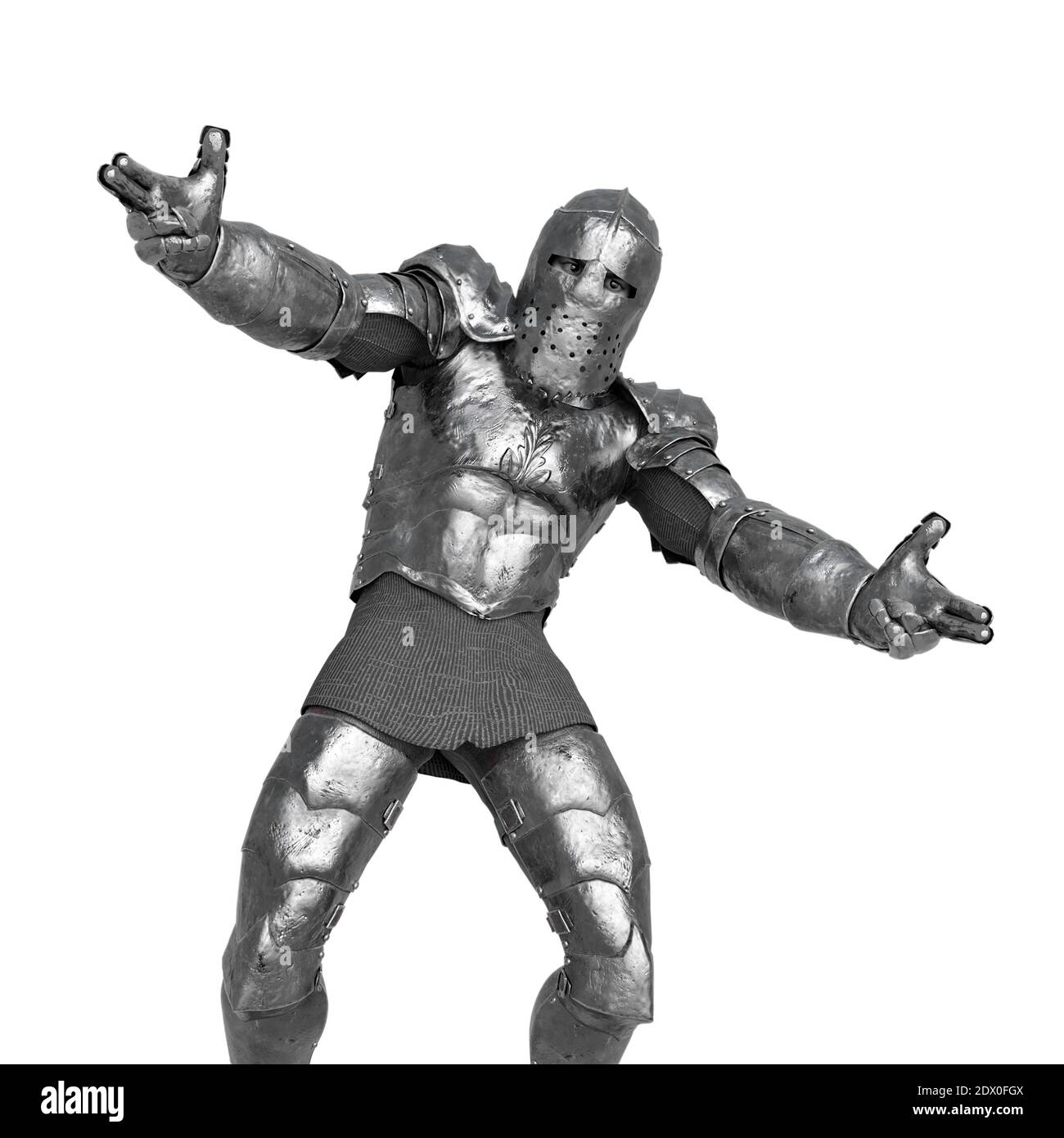 fantasy knight is doing a hiphop pose in white background, 3d ...