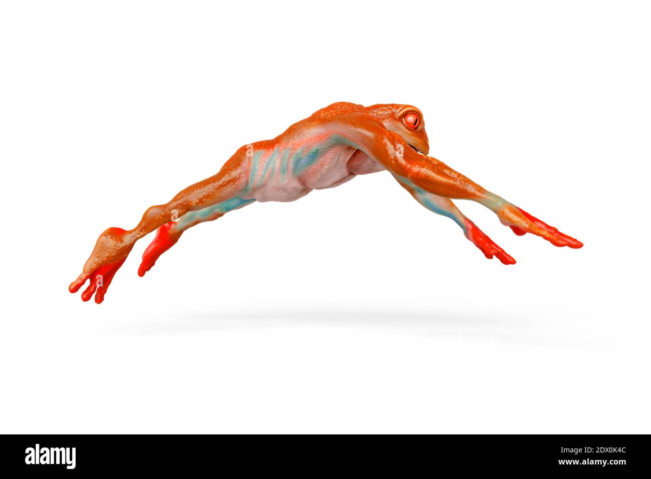 frog is jumping, 3d illustration Stock Photo - Alamy