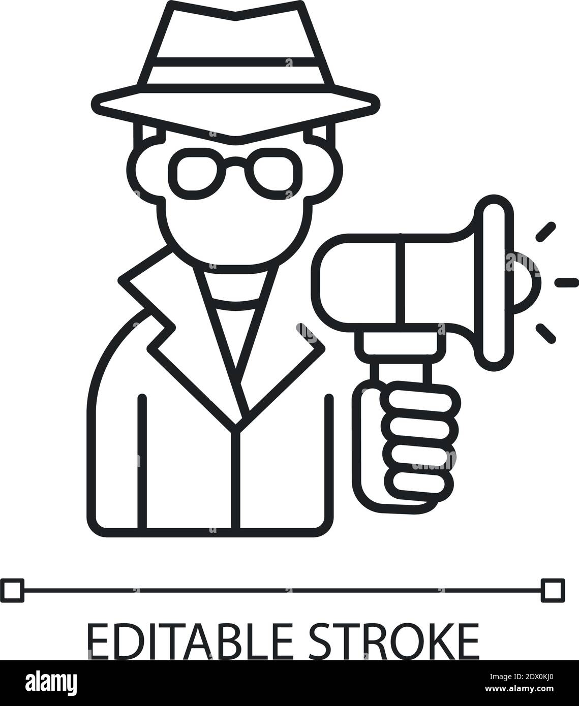 Undercover marketing linear icon Stock Vector Image & Art - Alamy
