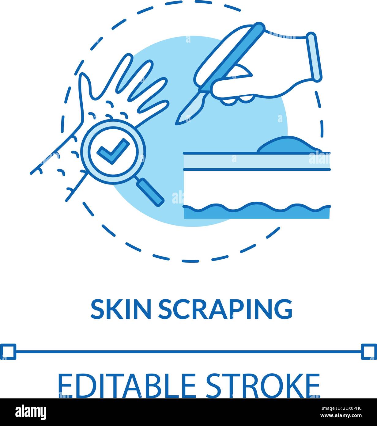 Skin scraping concept icon Stock Vector Image & Art - Alamy