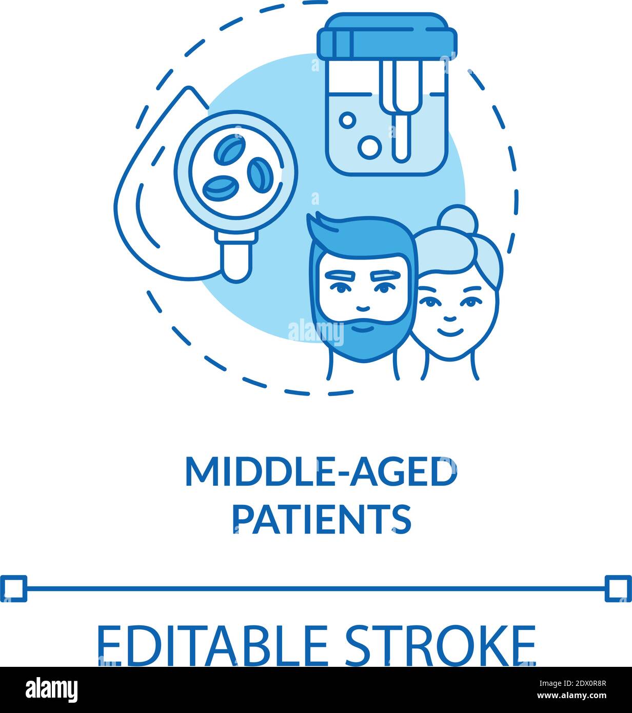 Middle-aged patients concept icon Stock Vector Image & Art - Alamy