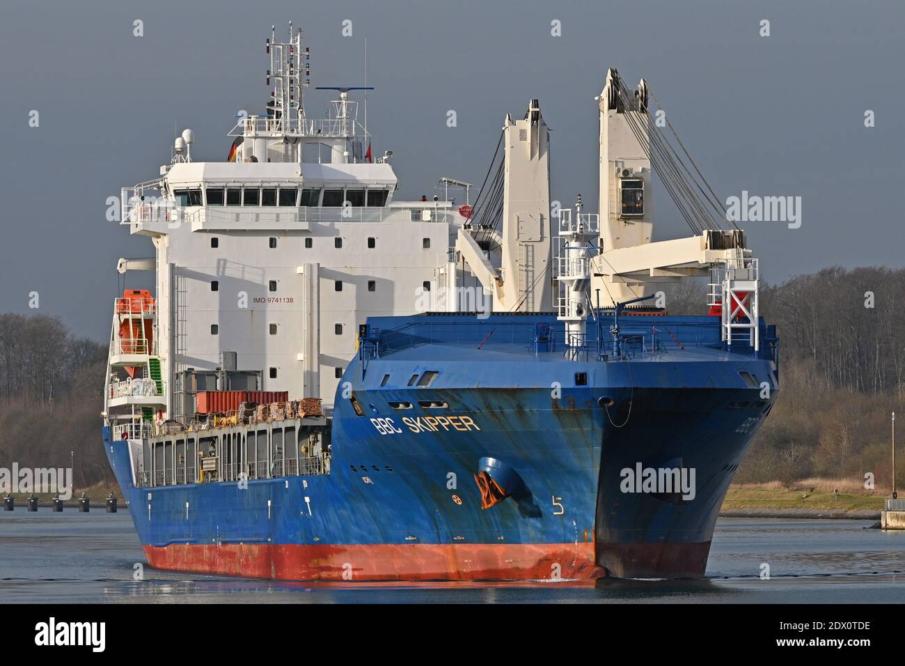 Generacl cargo Ship BBC Skipper passing the Kiel Canal Stock Photo - Alamy
