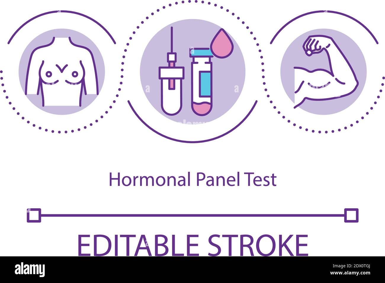 Hormonal panel test concept icon Stock Vector Image & Art - Alamy