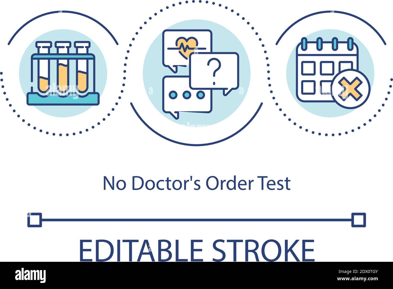 No doctor order test concept icon Stock Vector Image & Art - Alamy
