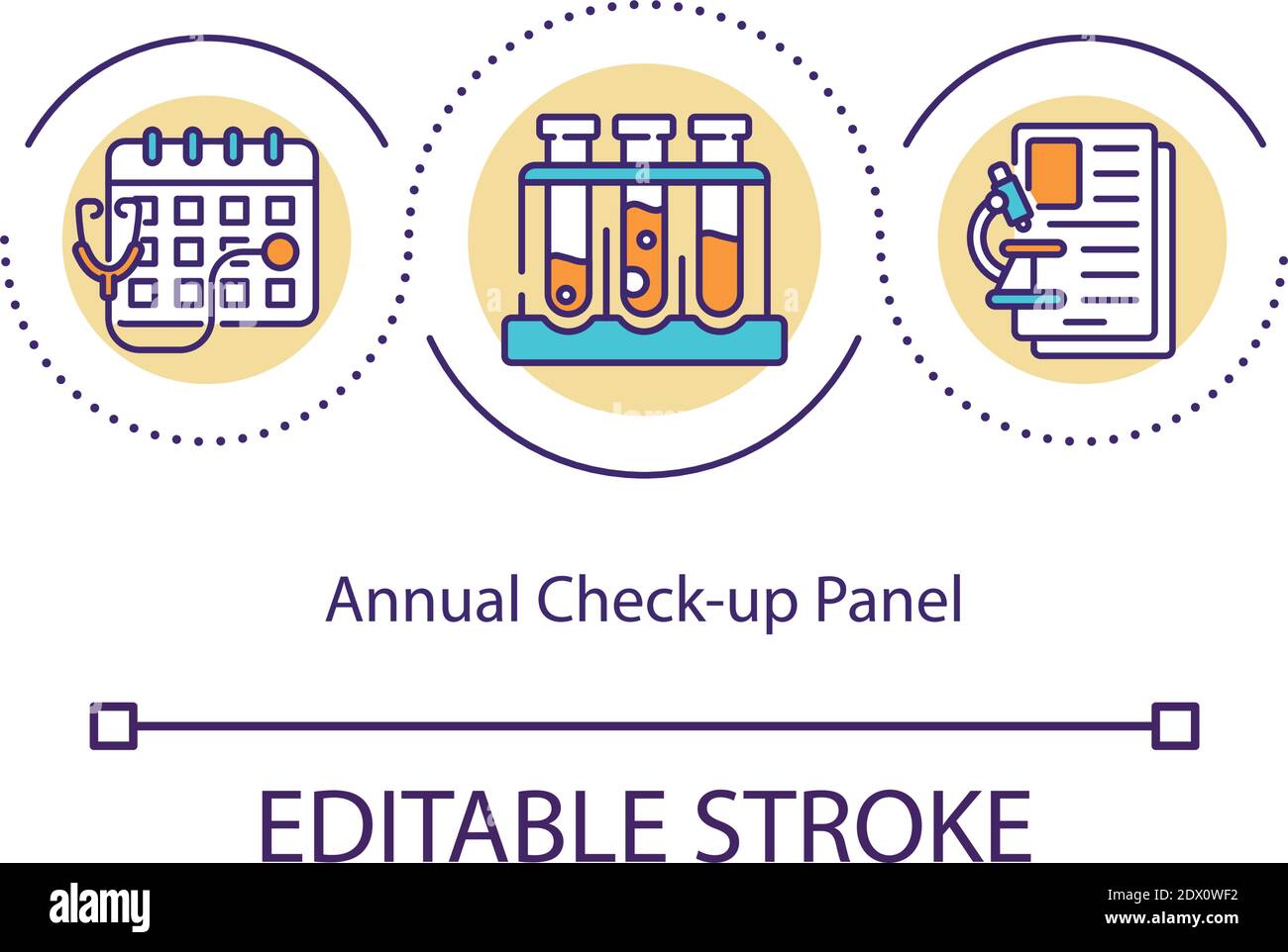 Annual check up panel concept icon Stock Vector Image & Art - Alamy