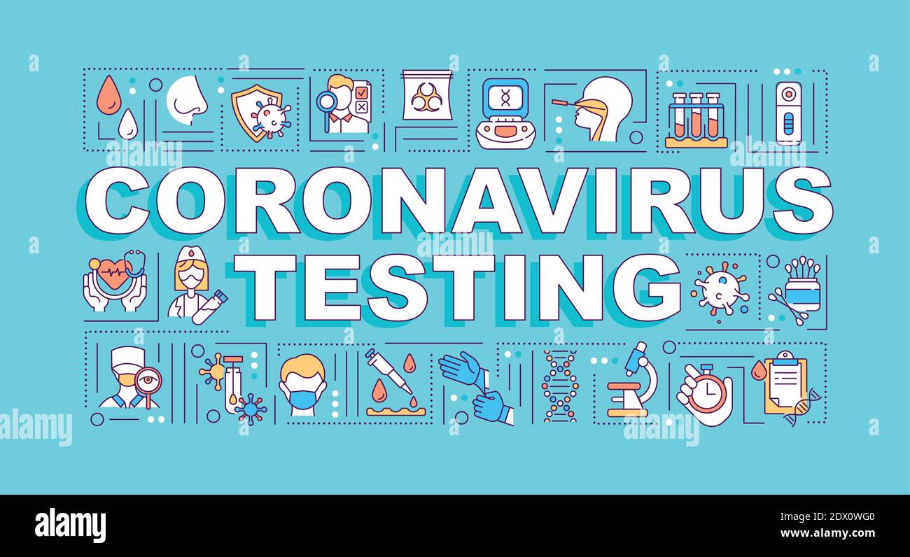 Coronavirus testing word concepts banner Stock Vector Image & Art - Alamy