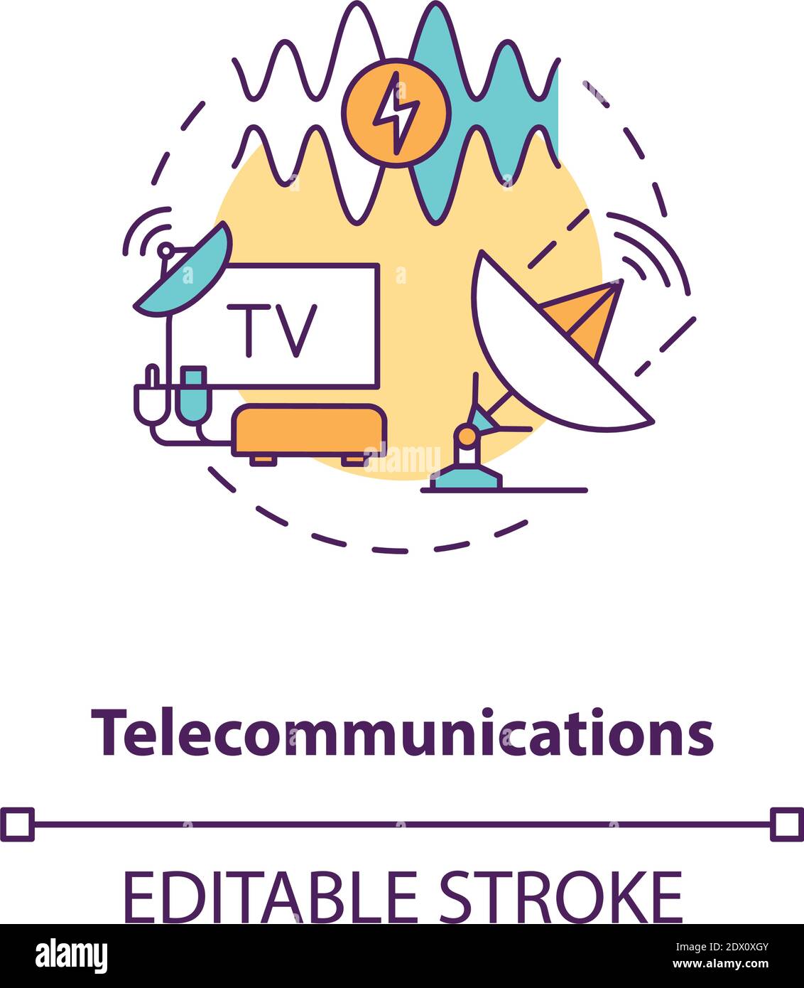 Telecommunications concept icon Stock Vector Image & Art - Alamy