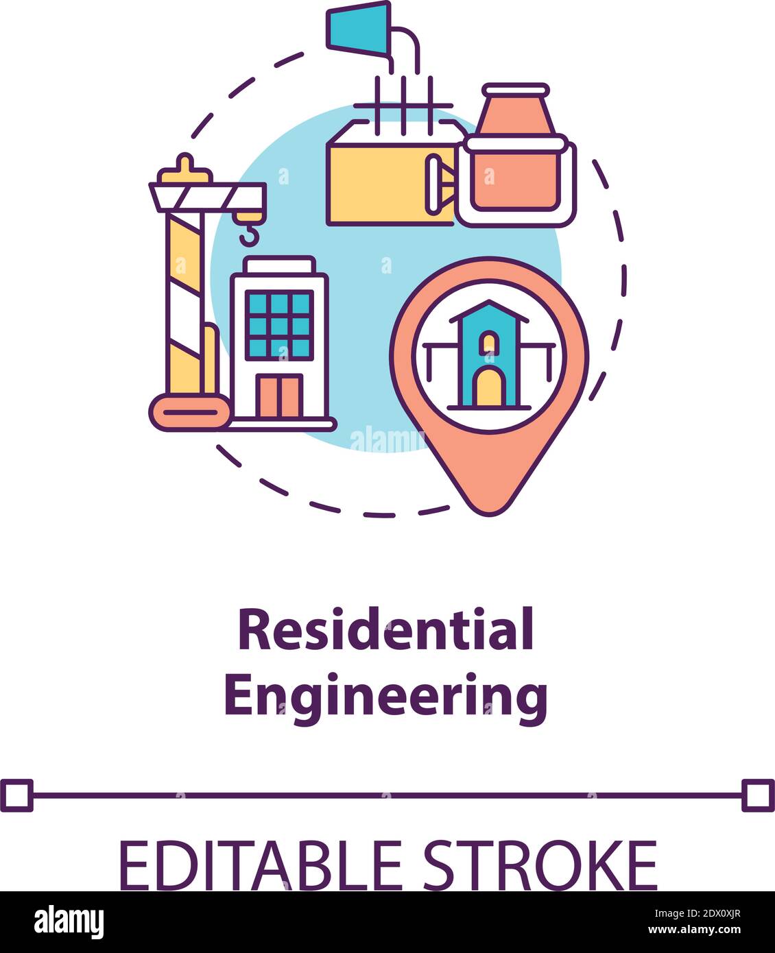 Residential engineering concept icon Stock Vector Image & Art - Alamy