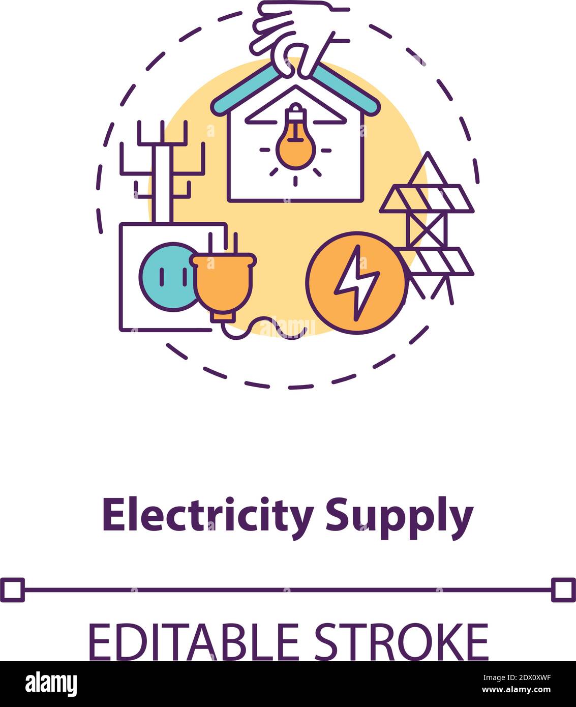 Electricity supply concept icon Stock Vector Image & Art - Alamy