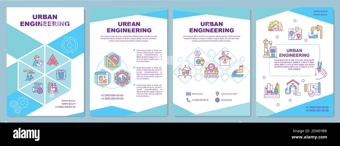 Urban engineering brochure template Stock Vector Image & Art - Alamy