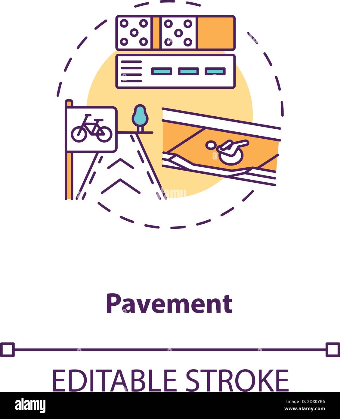 Pavement concept icon Stock Vector Image & Art - Alamy