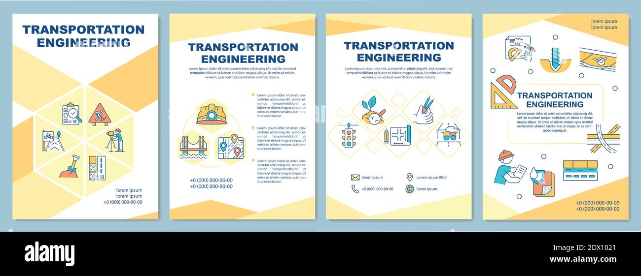 Transportation engineering brochure template Stock Vector Image & Art ...