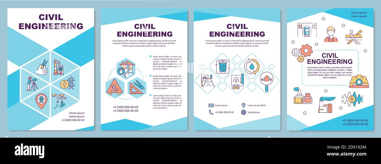 Civil engineering brochure template Stock Vector Image & Art - Alamy