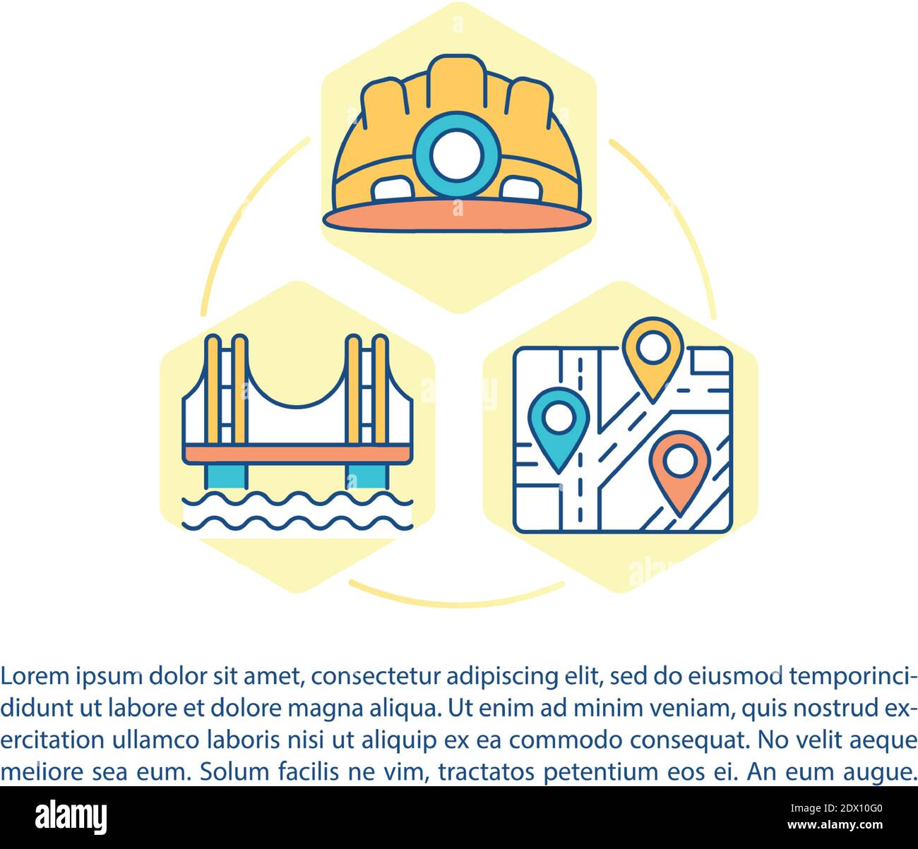 Infrastructure construction concept icon with text Stock Vector Image ...