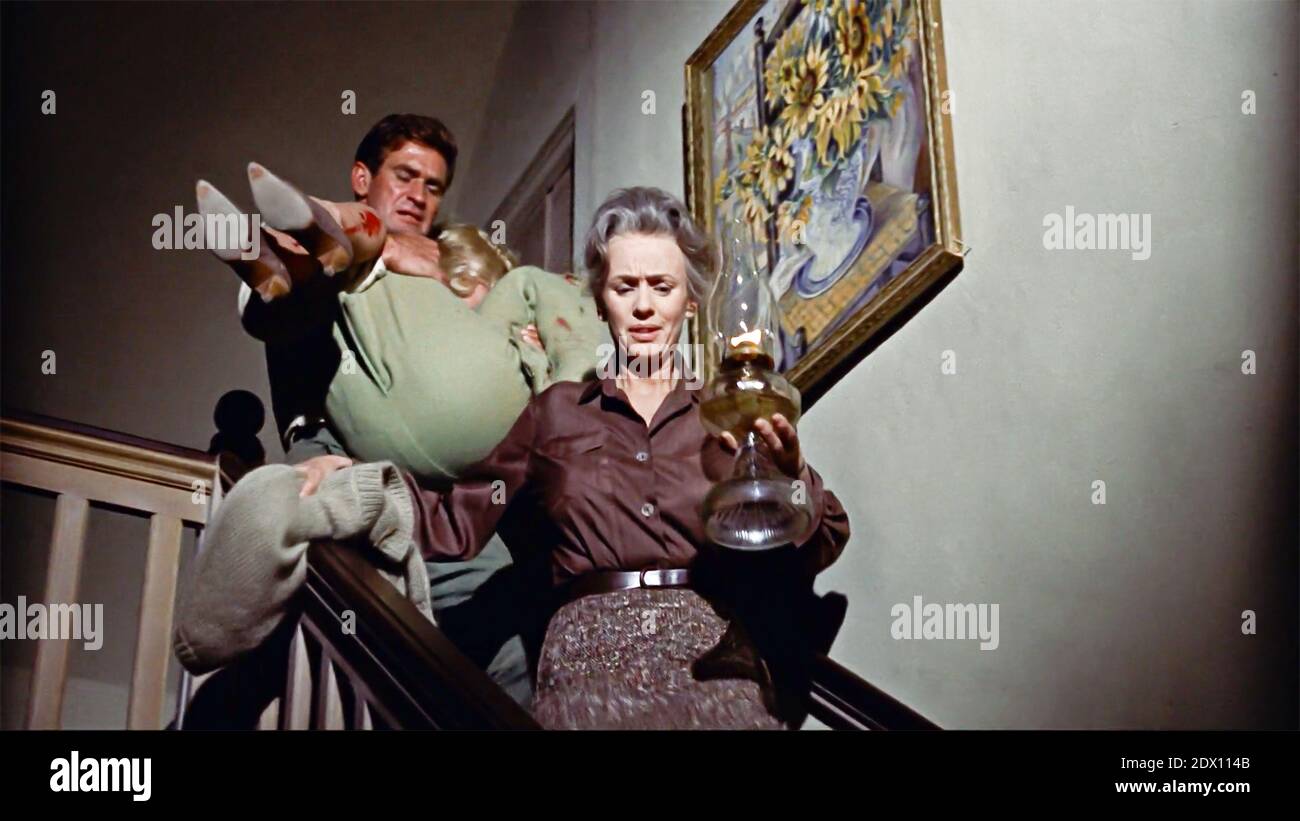 USA. Jessica Tandy , Tippi Hedren and Rod Taylor in a scene from the ...