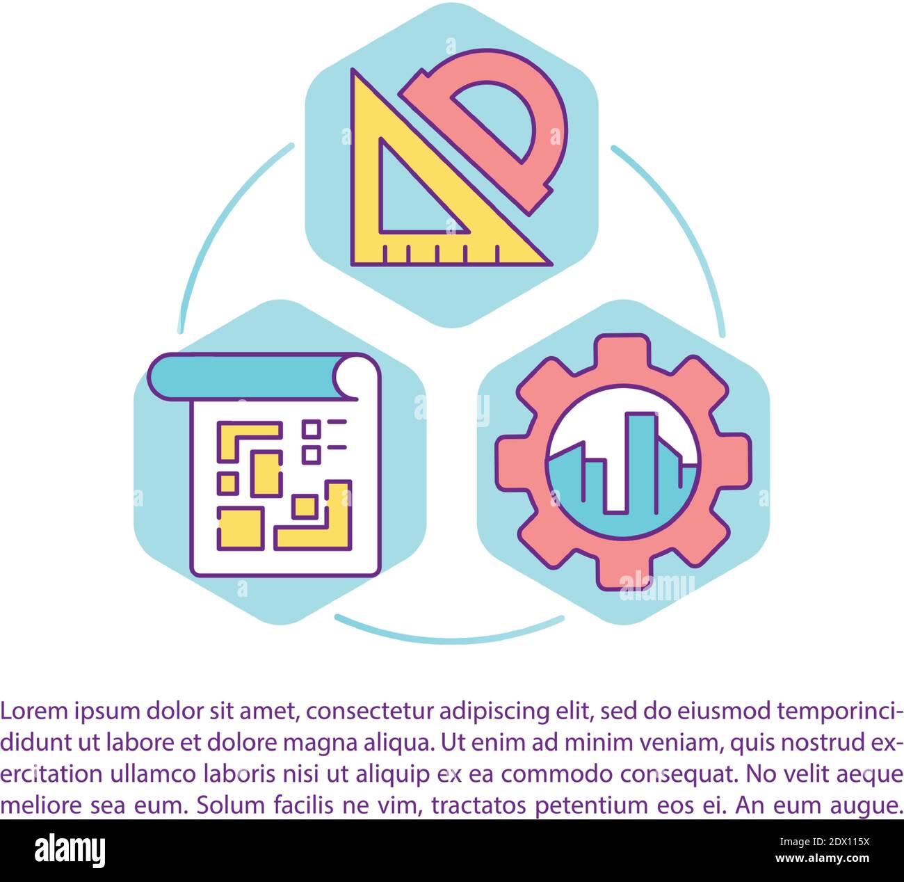 Project management for construction concept icon with text Stock Vector ...