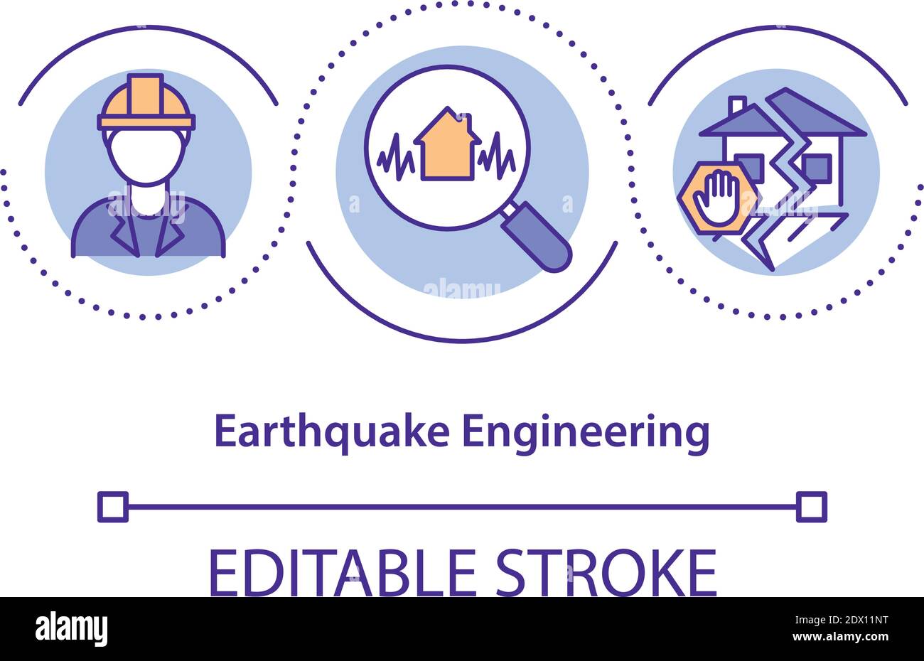 Earthquake engineering concept icon Stock Vector Image & Art - Alamy