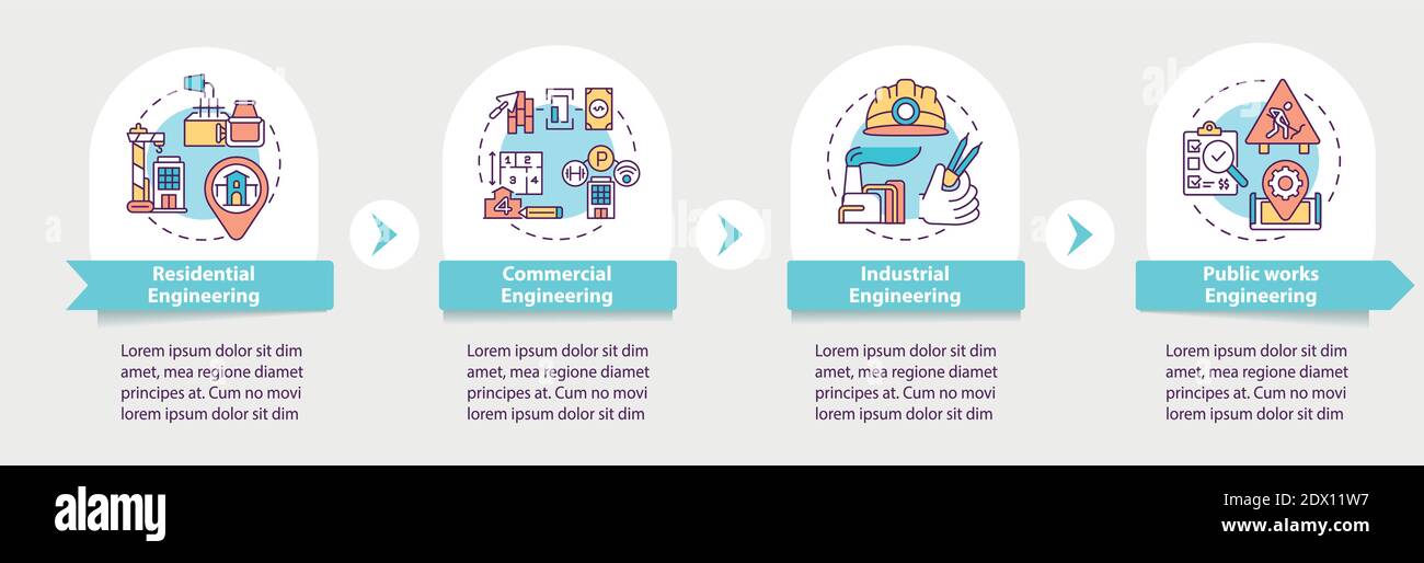 Civil engineering project vector infographic template Stock Vector ...